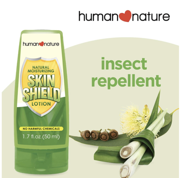 Human Nature Skin Shield Lotion 50ml | DEET-Free, with Citronella and ...
