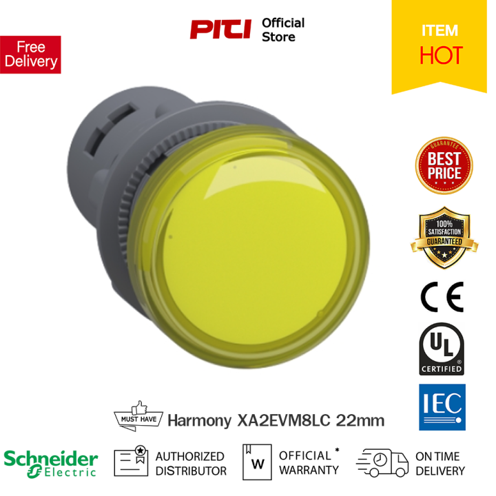 Schneider Electric Easy Harmony XA2EVM8LC Monolithic pilot light ...