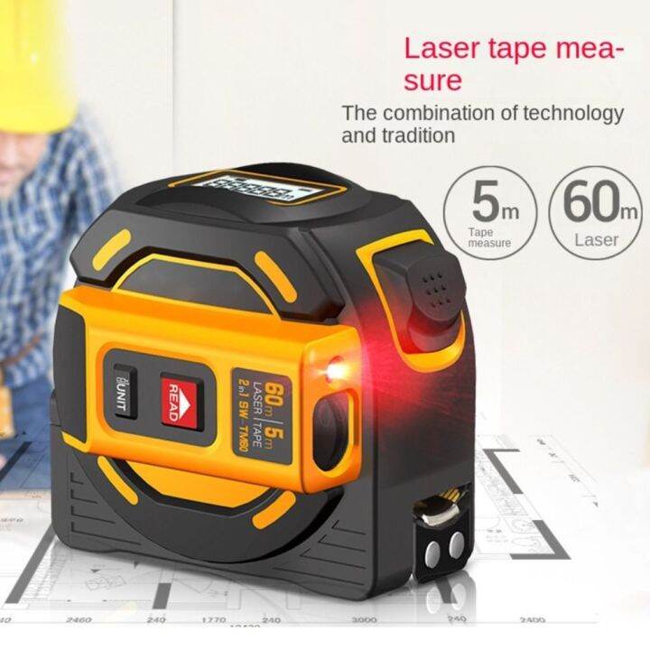 OKDEALS IP54 Waterproof Movable ic Hook Rangefinder HD LED Display Tape ...