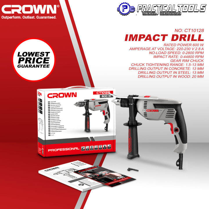 CROWN 600W IMPACT DRILL | Lazada PH