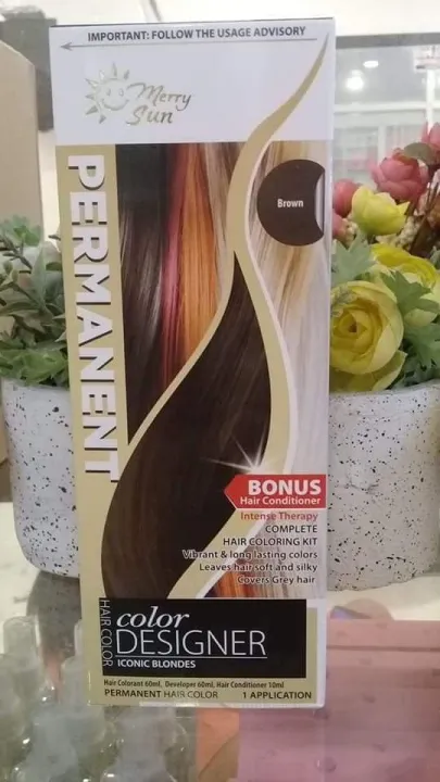 MERRY SUN PERMANENT HAIR COLOR (BROWN) | Lazada PH