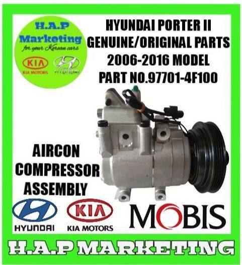 COMPRESSOR ASSEMBLY -AIRCON FOR HYUNDAI PORTER II ORIGINAL D4BB ENGINE ...