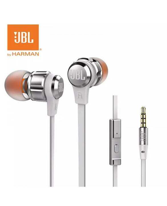 JBL T180A สายหูฟังในหูหูฟังเบสโทรศัพท์มือถือหูฟังออกกำลังกายพร้อม ...