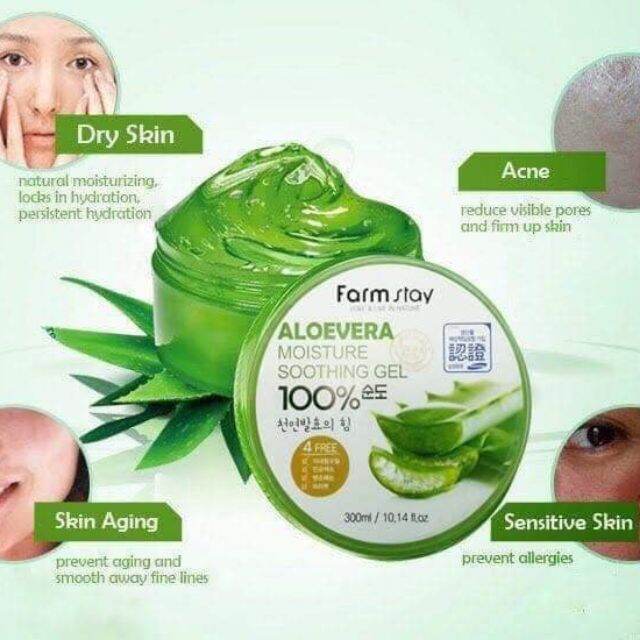 Gel Nha Đam Farmstay 100- Aloe Vera Moisture Soothing | Lazada.vn