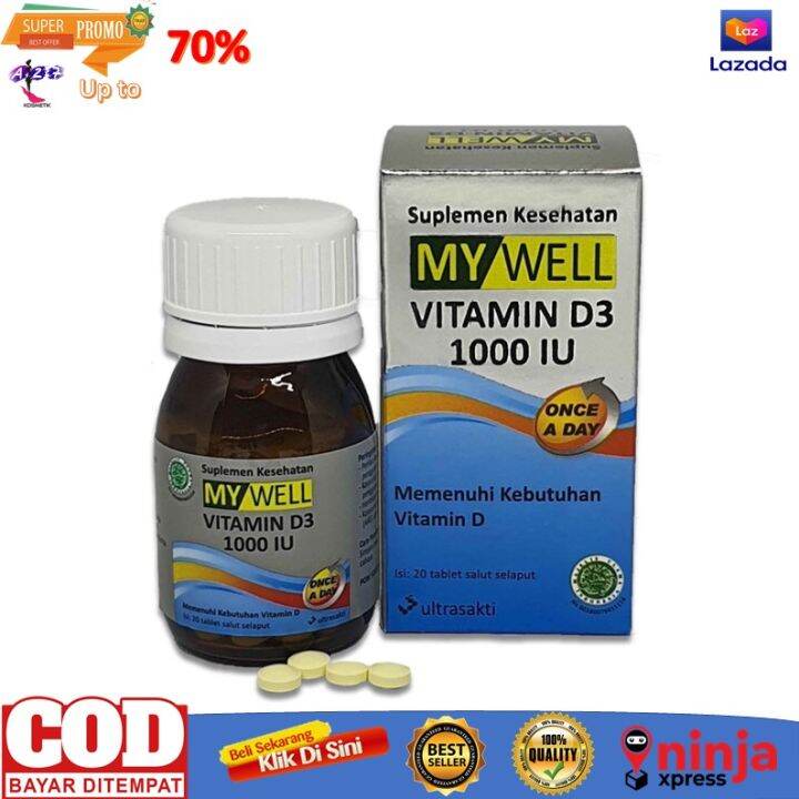 My Well Vitamin D3 1000 IU- 20 tablet ( COD ) - MY WELL VITAMIN D3 1000 ...
