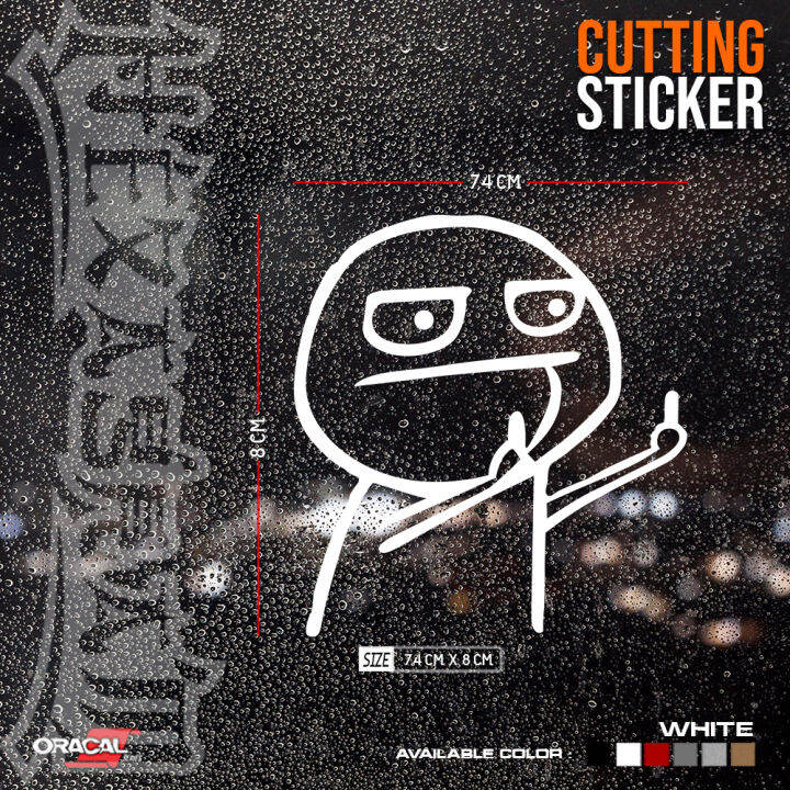 Cutting Stiker Jdm Fucek Cutting Sticker Funny Middle Finger Stiker