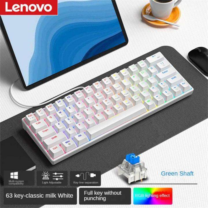 Lenovo Mini Gaming Mechanical Keyboard 63 Keys RGB Hotswap Type-C Wired ...