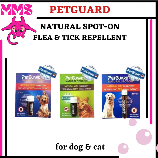 PetGuard Natural Spot On # Flea & Tick Repellent # For Dog & Cat # Non Alchohol # Small / Large ...