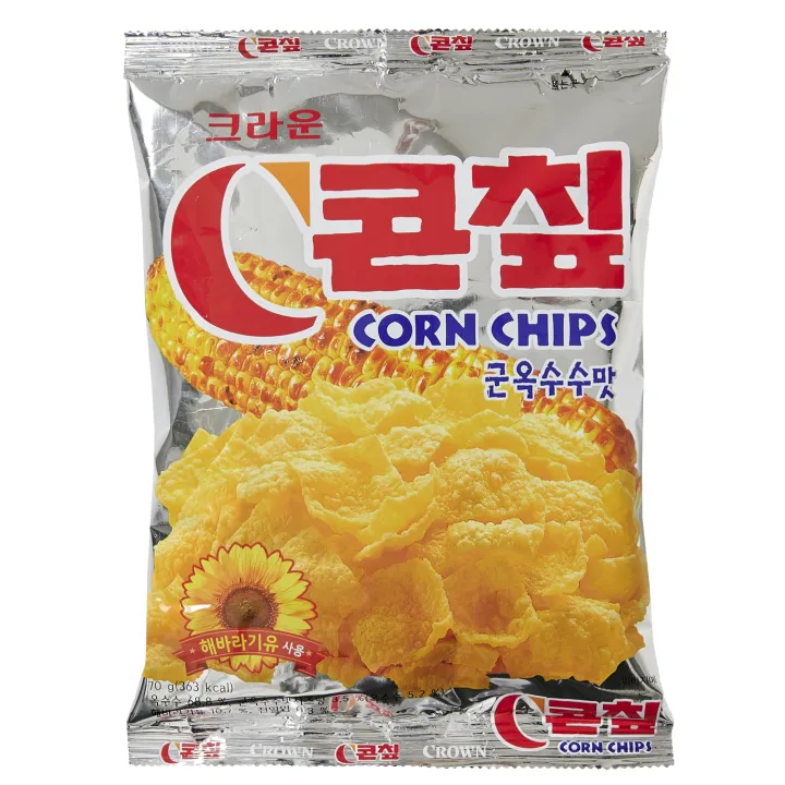 OPPA MART - ขนมเกาหลี ข้าวโพดอบกรอบ คราวน์คอร์นชิพ 크라운콘칩 CROWN CORN ...