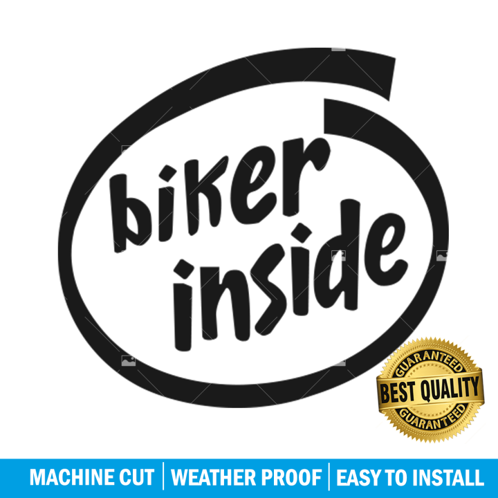 Biker Inside Vinyl Windshield Decal Car Sticker | Lazada PH