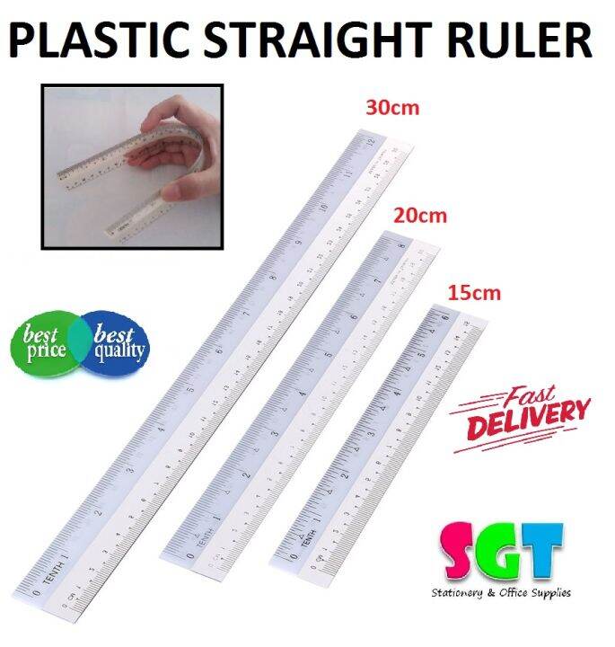 Plastic Straight Ruler 15cm / 20cm / 30cm - 1 Unit | Lazada