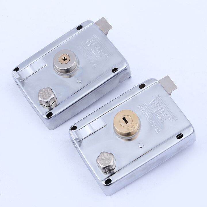 Copper Exterior Iron Door Locks Security Anti-theft Lock Multiple ...