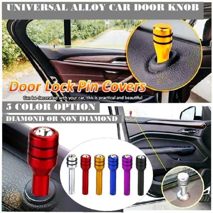 1PC Car Door Knob Car Door Lock Knob Car Door Pin Aluminum Interior ...