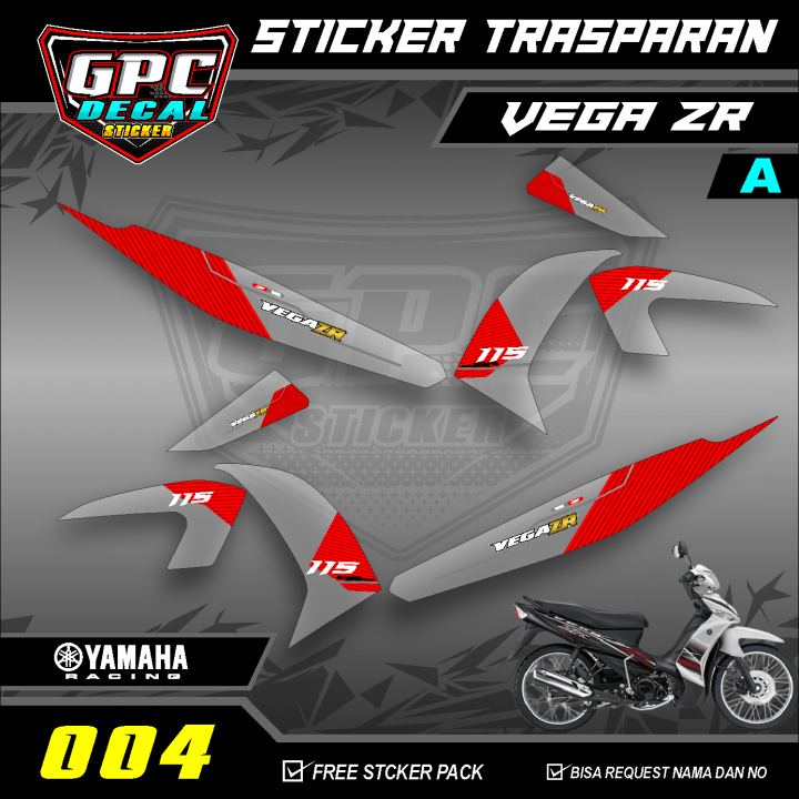 STICKER DECAL TRANSPARAN VEGA ZR DESAIN MINIMALIS KEREN HARGA MURAH ...