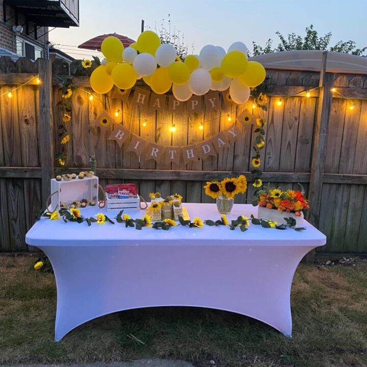 UNHO ส่งด่วน 180-240CM ผ้าปูโต๊ะ Spandex Stretch Tablecloth ผ้าปูโต๊ะ ...