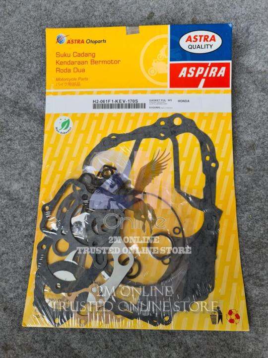 GASKET FULL SET SUPRA GRAND PRIMA WIN MERK ASPIRA H2-061F1-KEV-170S | Lazada Indonesia