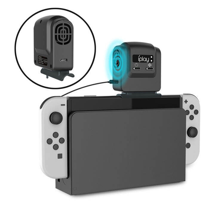 For Nintendo Switch Oled Model Host Based Cooling Fan Game Console Cooler Radiator Wind Speed