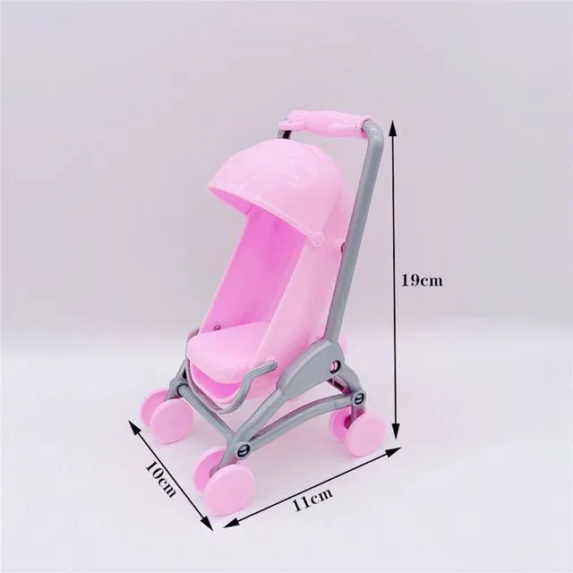 Kawaii Mini Stroller Miniature Doll House Accessories Furniture ...