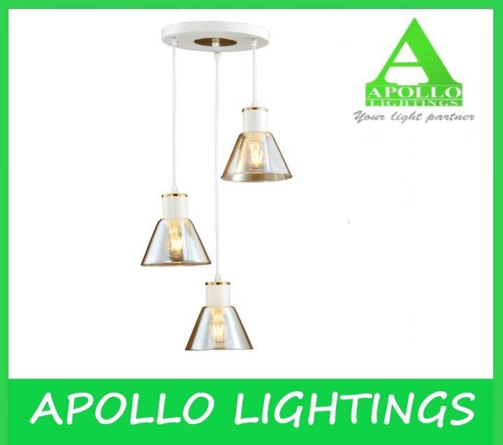 APOLLO DROP LIGHTS NEW DESIGN - DL-DL-21405/3P WH, DL-21405/3P BK | Lazada PH