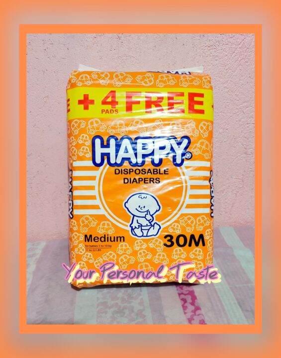 Happy Diaper Regular - Medium (M) 30 pcs | Lazada PH