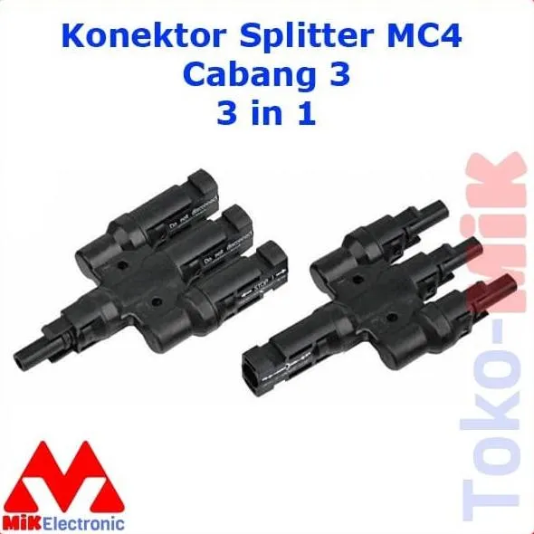 KONEKTOR MC4 3 IN 1 3IN1 CABANG 3 (MC4 CONNECTOR) 1 KE 3 SPLITTER | Lazada Indonesia