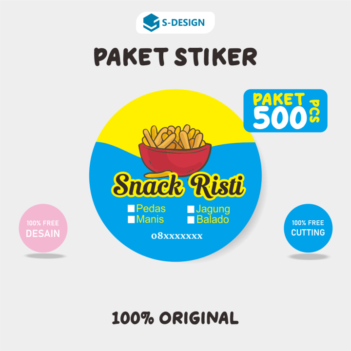 STIKER PAKET 500PCS / STIKER LABEL / STIKER CUSTOM / STICKER LABEL ...