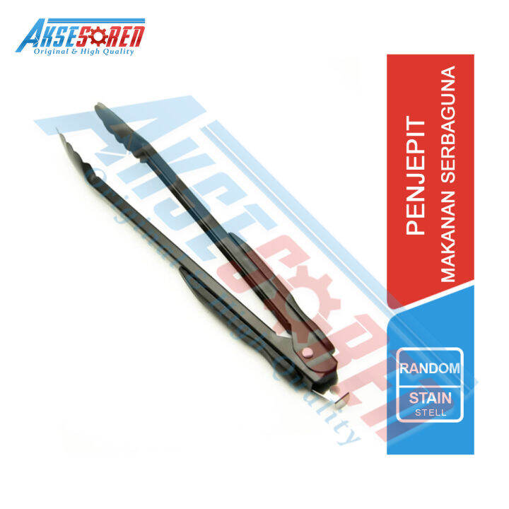 Penjepit Makanan Serbaguna Hitam / Capit Food Clip Utensils Tongs ...