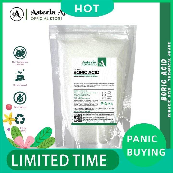 Boric Acid Boracic Acid 100g / 500g / 1Kg - Asteria Apothecary | Lazada PH