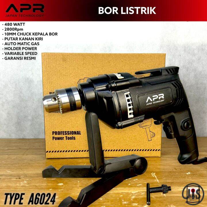 Mesin Bor 10mm APR, Bor Listrik A6024 Heavy Duty, Bor Kayu Beton Tembok ...