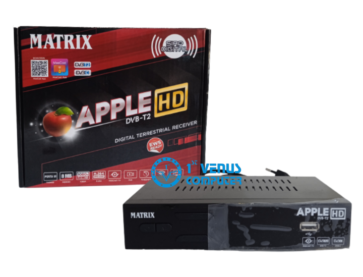 MATRIX-01 SET TOP BOX APPLE DVB-T2 / TV DIGITAL RECEIVER STB / STB01-M ...