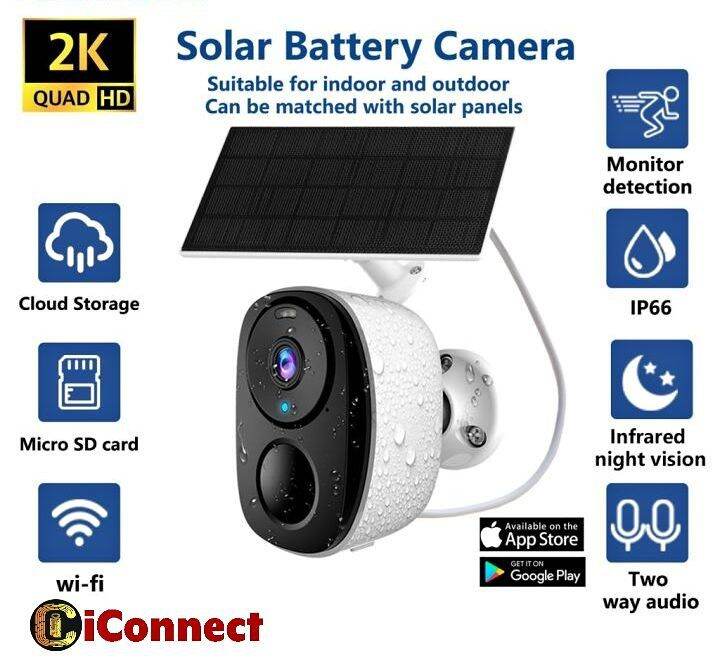 SOLAR CCTV SMART BATTERY CAMERA WITH SOLAR PANEL | Lazada PH