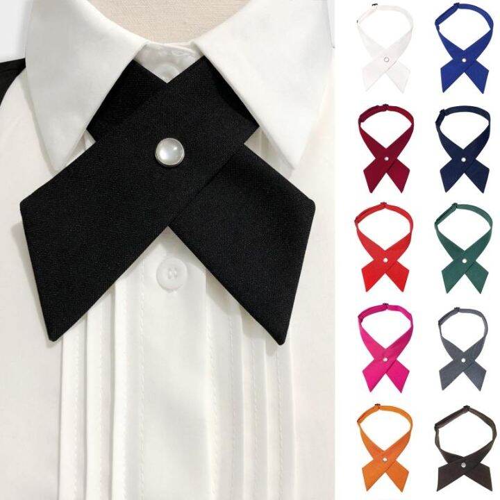 Yomer Shop 1pc Cross Bow Ties for Men & Women Solid Business Casual ...