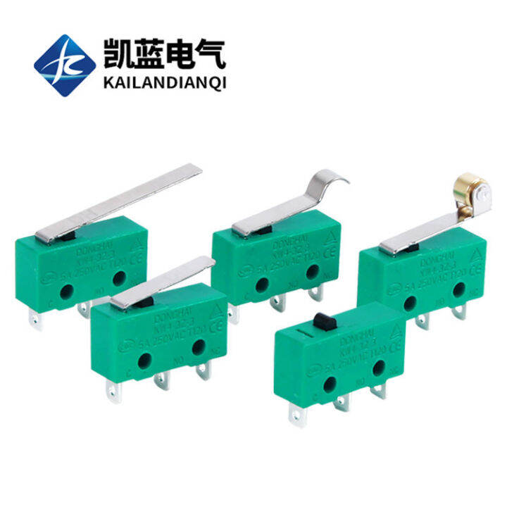Microswitch KW4-3Z-3 small travel limit switch three-pin handle roller ...
