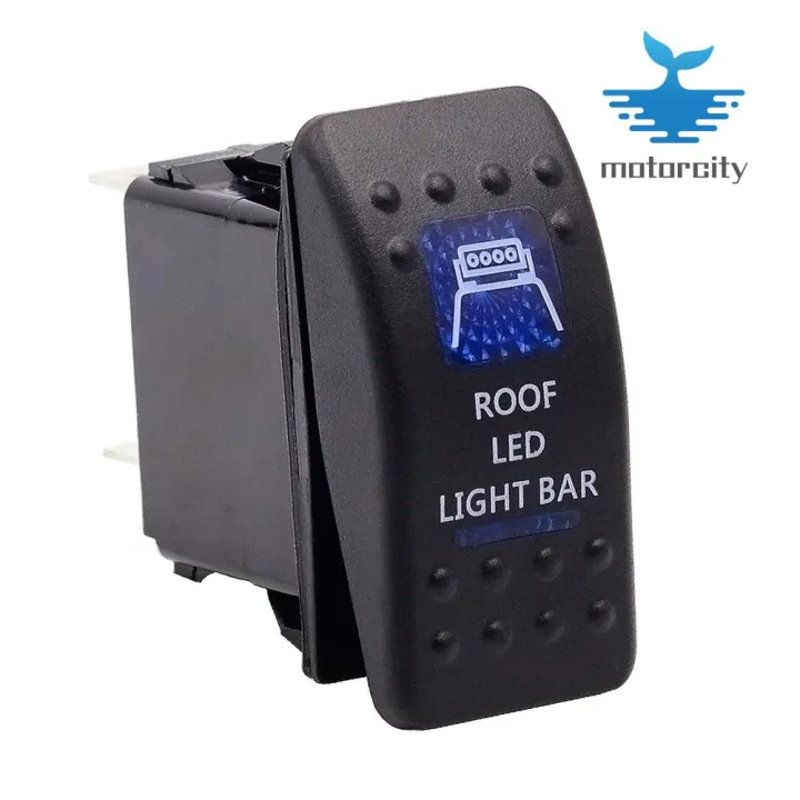 Dual Blue Backlit ROOF LED LIGHT BAR Rocker Switch 5 Pin for Boat ATV ...
