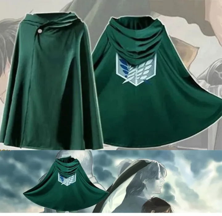 Available Anime Attack on Titan Costume Green Cloak Cosplay Shingeki No ...