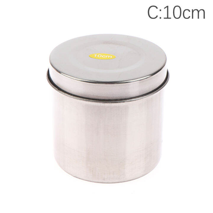 Mangos Medical Alcohol Round Box 304 Stainless Steel Cotton Can Barrel ...