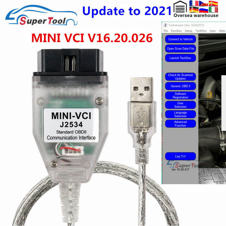 Newly Mini VCI V16.30.013 For-TOYOTA OBD2 Car Diagnostic Cable Mini VCI ...