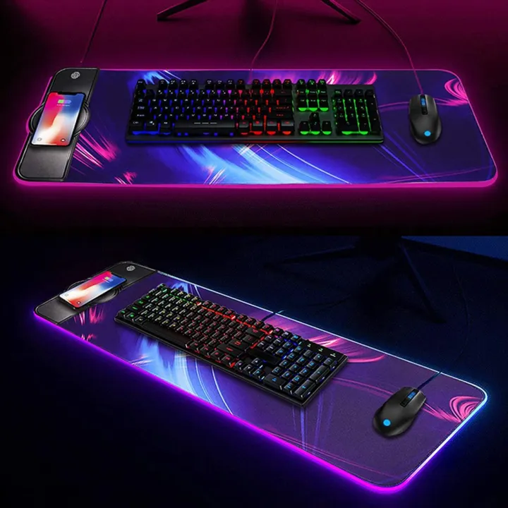 SHOCK 800x300mm Desktop Keyboard Mice Mat Gaming Extra Large RGB ...