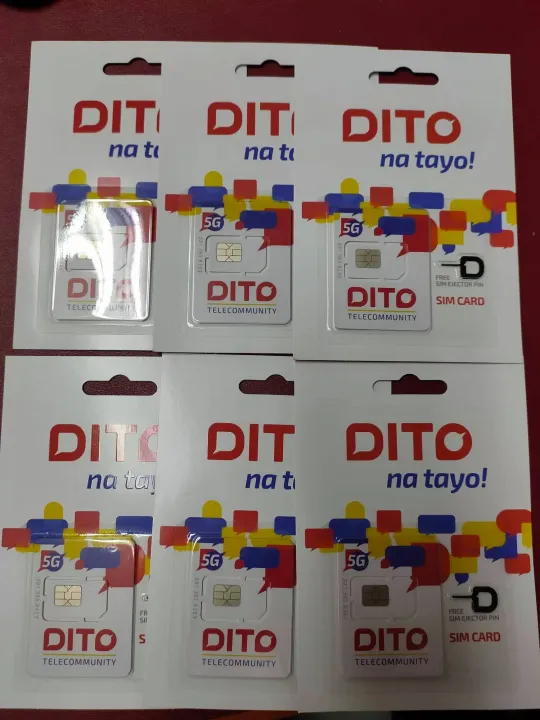 DITO SIM CARD 5G / SET OF 30 PCS =P =1200.00/ 3GB DATA FREE +100 MIN ...