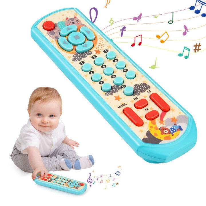 Baby Remote Control Toy - Multilingual Learning Sensory TV Remote For ...