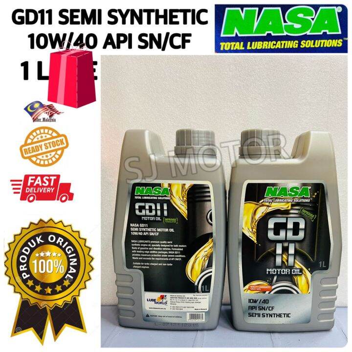 NASA GD11 10W/40 API SN/CF MOTOR OIL ( 1 LITER ) / Nasa 4T MAX Engine ...