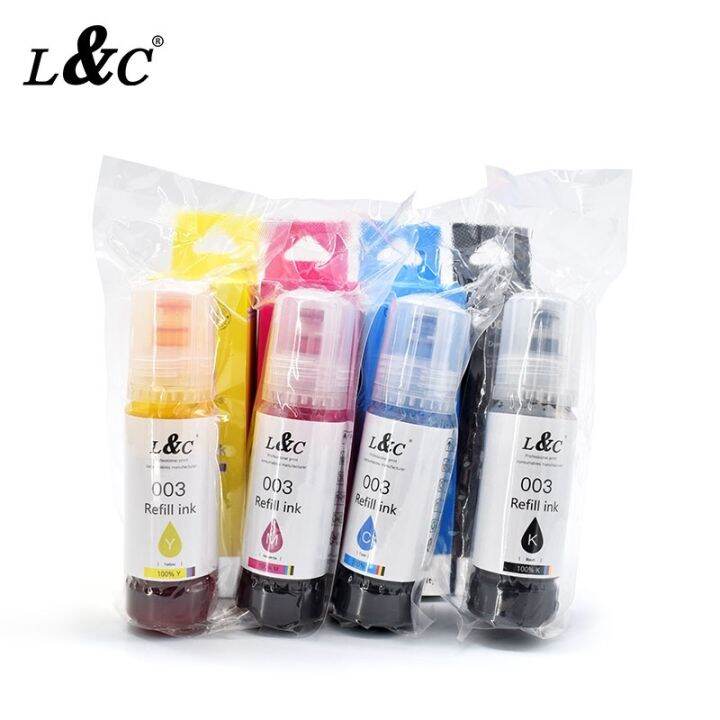 L C Refill Epson 003 Ink Set Dye Ink For Inkjet Printer L3110 L3116 ...