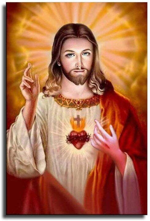Sacred Heart of Jesus Poster Divine Mercy Picture Print Canvas Wall Art ...
