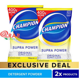 Champion Supra Power Detergent Powder 2kg Original buy 1 take 1 | Lazada PH