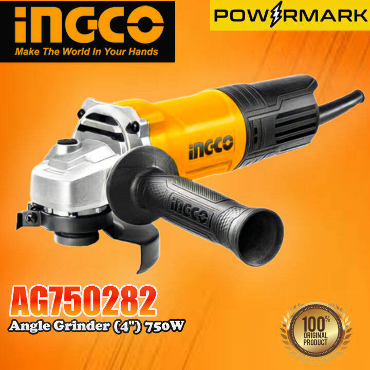 INGCO AG750282 Angle Grinder (4") 750W [POWERMARK | IPT] | Lazada PH