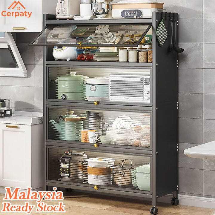 Kitchen Rack Floor-To-Ceiling Multi-Layer Locker Multifunction ...