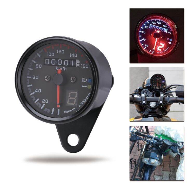 Motorcycle Speedometer Odometer Gauge Instrument With LED Indicator ...