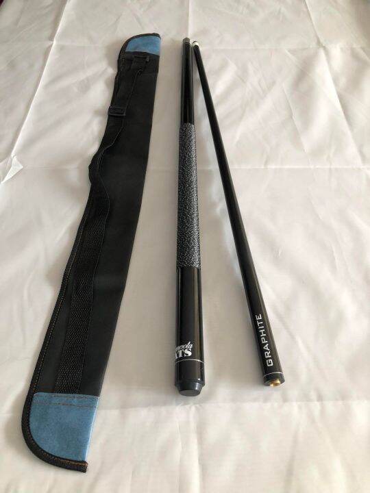 GRAPHITE BLACK BILLIARD CUE STICK W/ FREE SOFT CASE/ TAKO SA BILYARAN ...