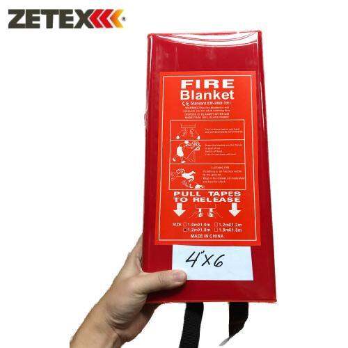 Zetex 4 x 6 ft. Fire Blanket w/ Case Fire Suppression Tool Household ...