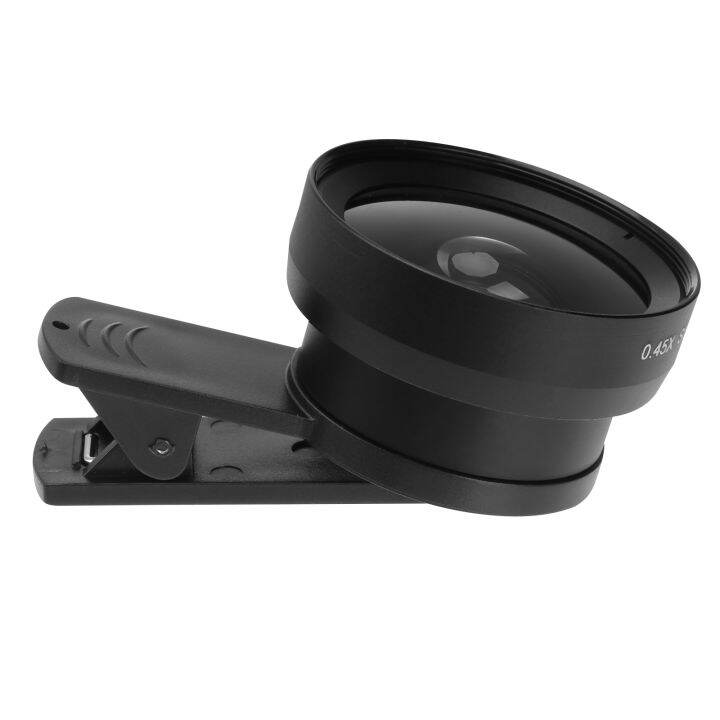 Lens Macro Camera Cell Mobile Wide Angle Clip Kit Attachment 0.45X Universal Accessories ...